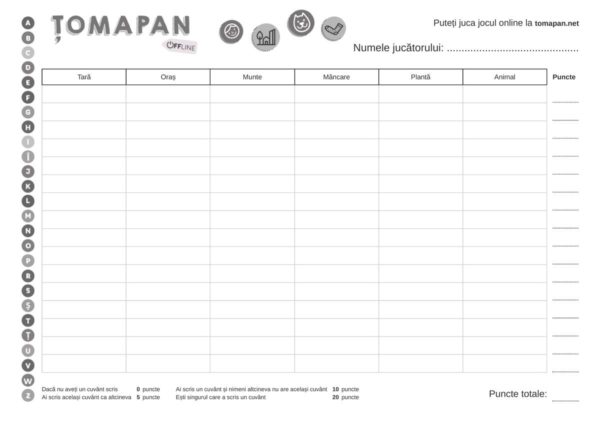 Cum se joacă ȚOMAPAN Online - Reguli și Joc